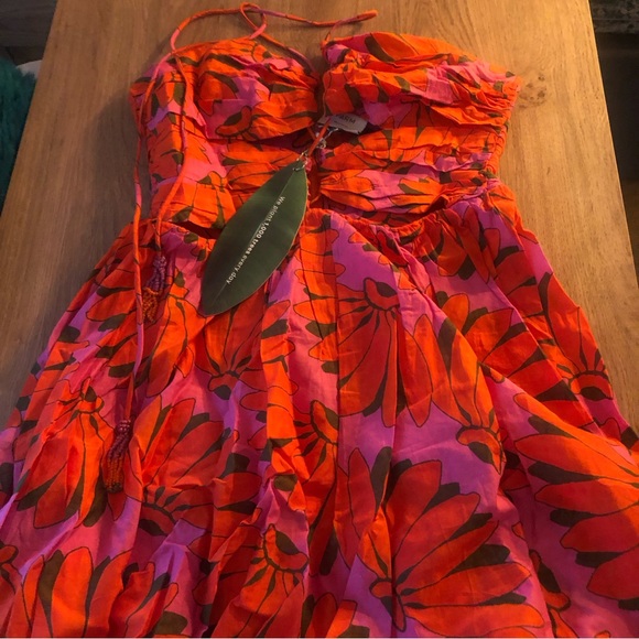 FARM Rio | Dresses | Nwt 75 Farm Rio Copacabana Ruched Cutout Halter ...